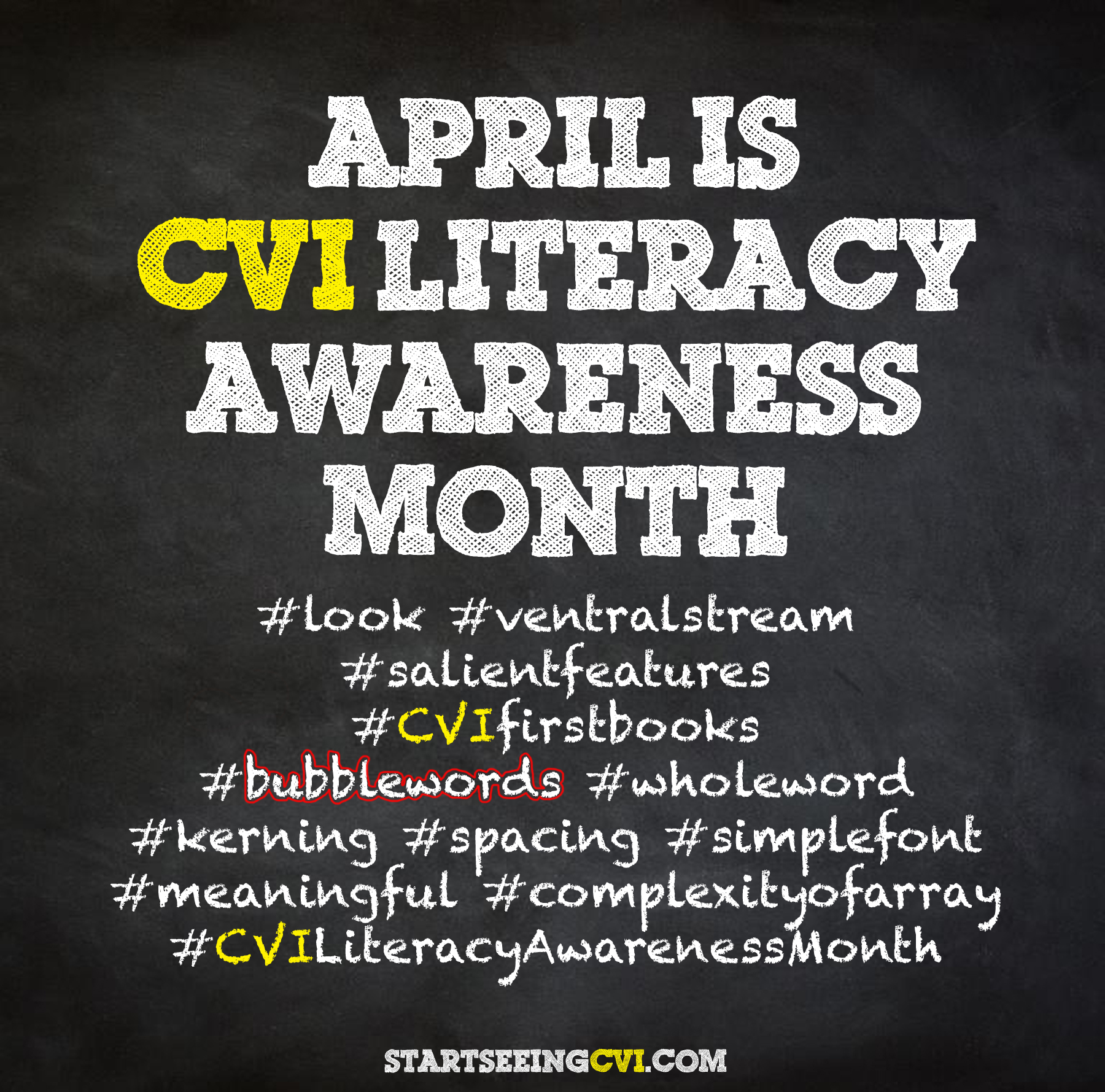 April is CVI Literacy Awareness Month – Start Seeing CVI